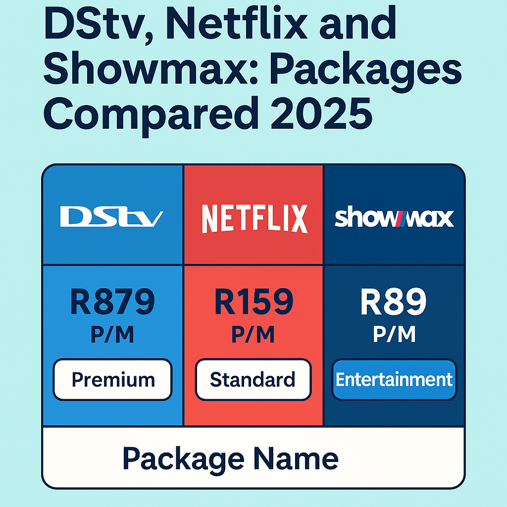 How to Pay Less for DStv, Netflix and Showmax: Packages Compared 2025 | Rateweb